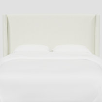 White fabric headboard full store